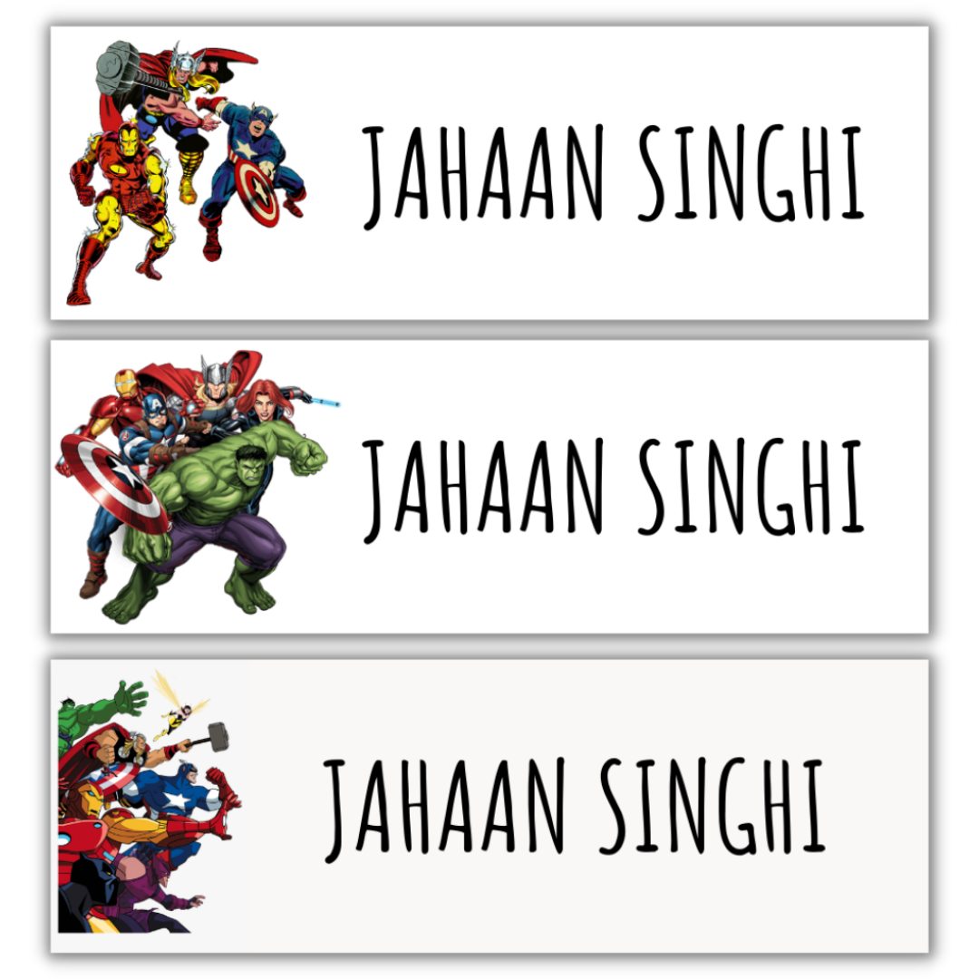 Avengers Name Stickers – AINOS